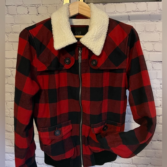 Fox | Jackets & Coats | Lg Fox Racing Buffalo Check Coat Girls | Poshmark